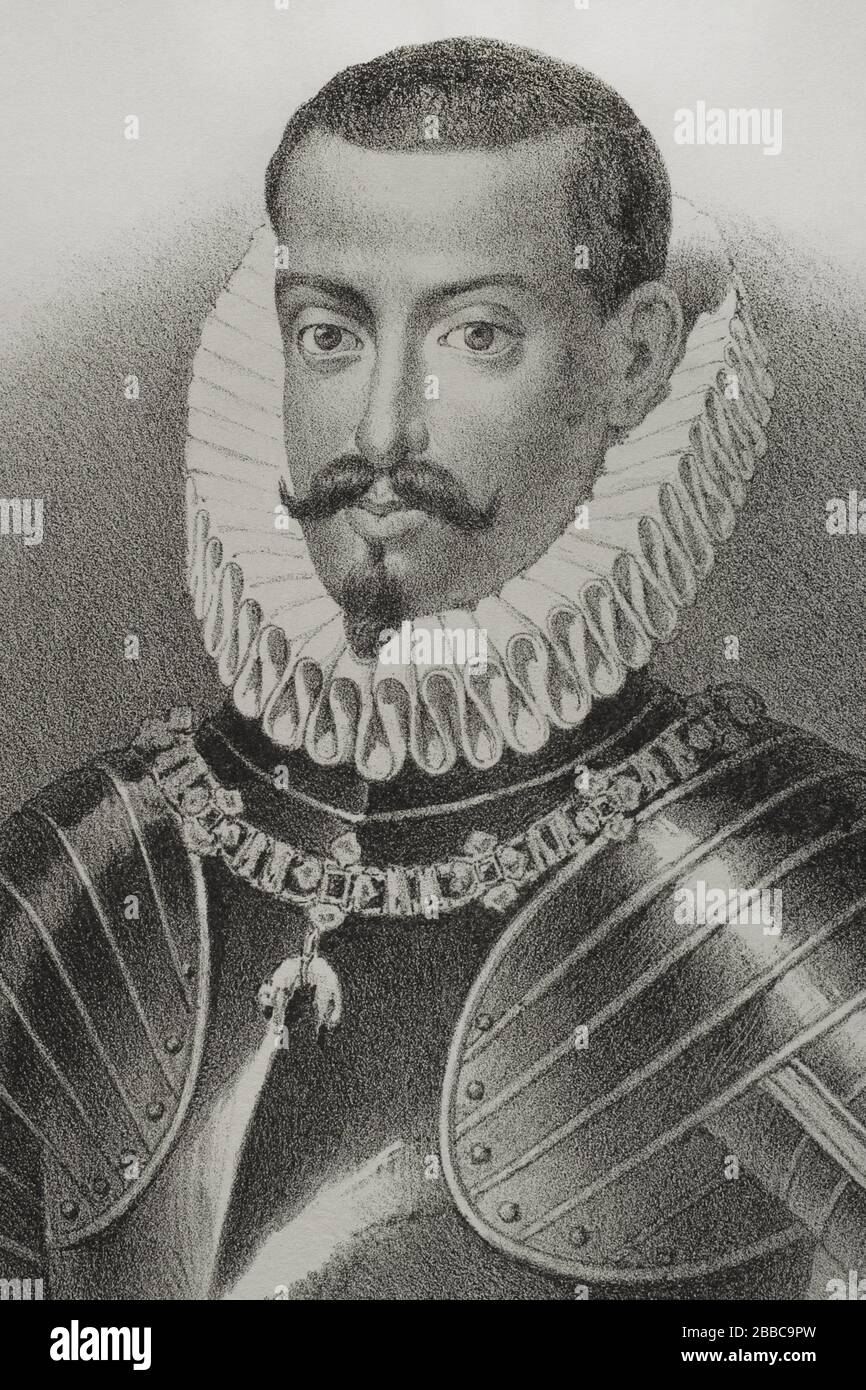 Felipe III (1578-1621). Rey de España (1598-1621). Retrato, detalle ...