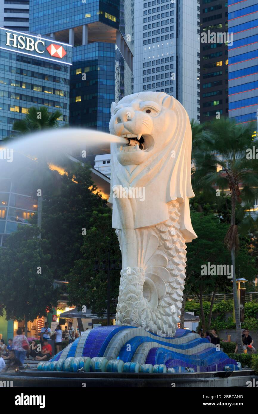 Singapore merlion sunset hi-res stock photography and images - Alamy