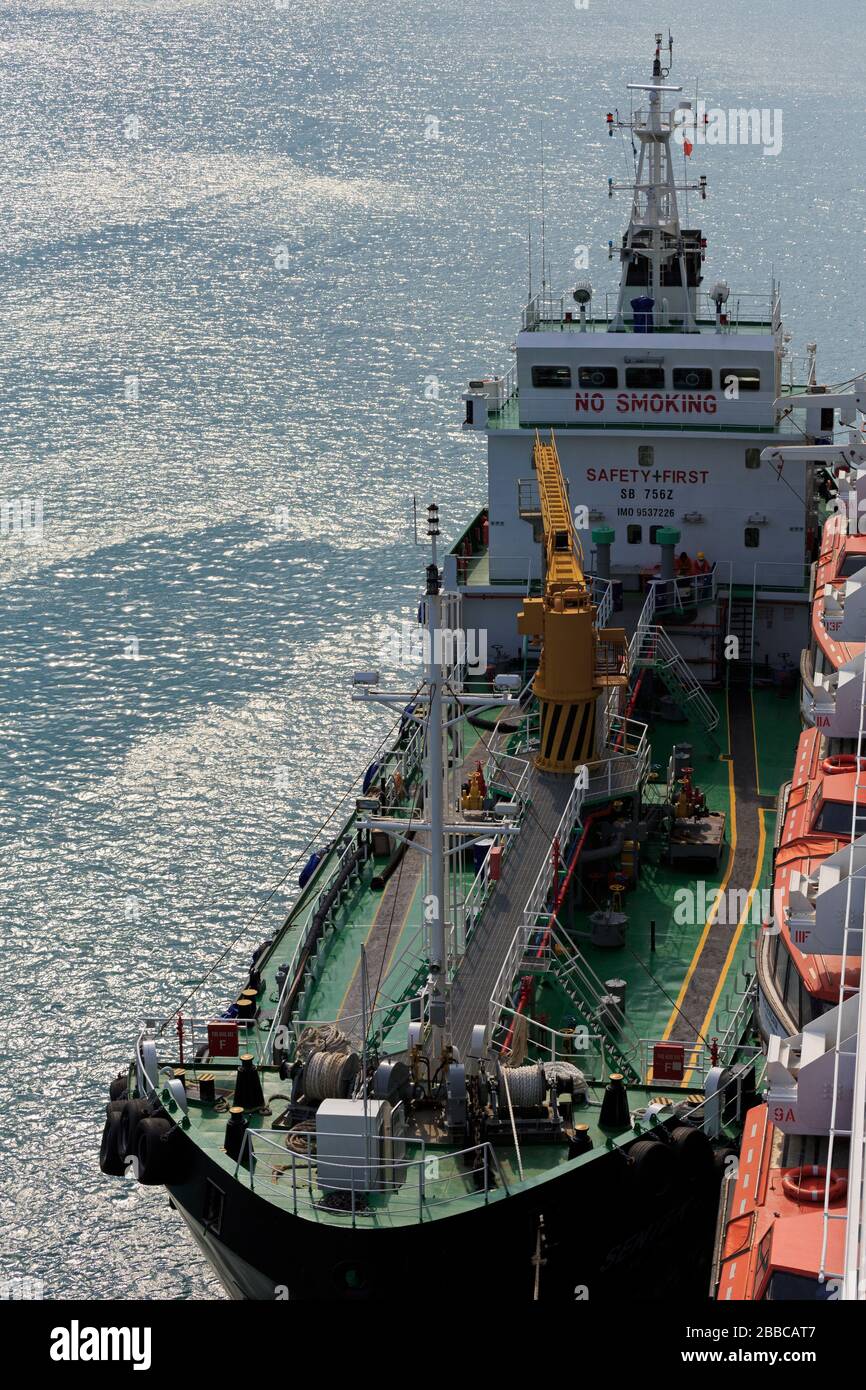 Oil Tanker in HarbourFront Terminal,Singapore,Asia Stock Photo - Alamy