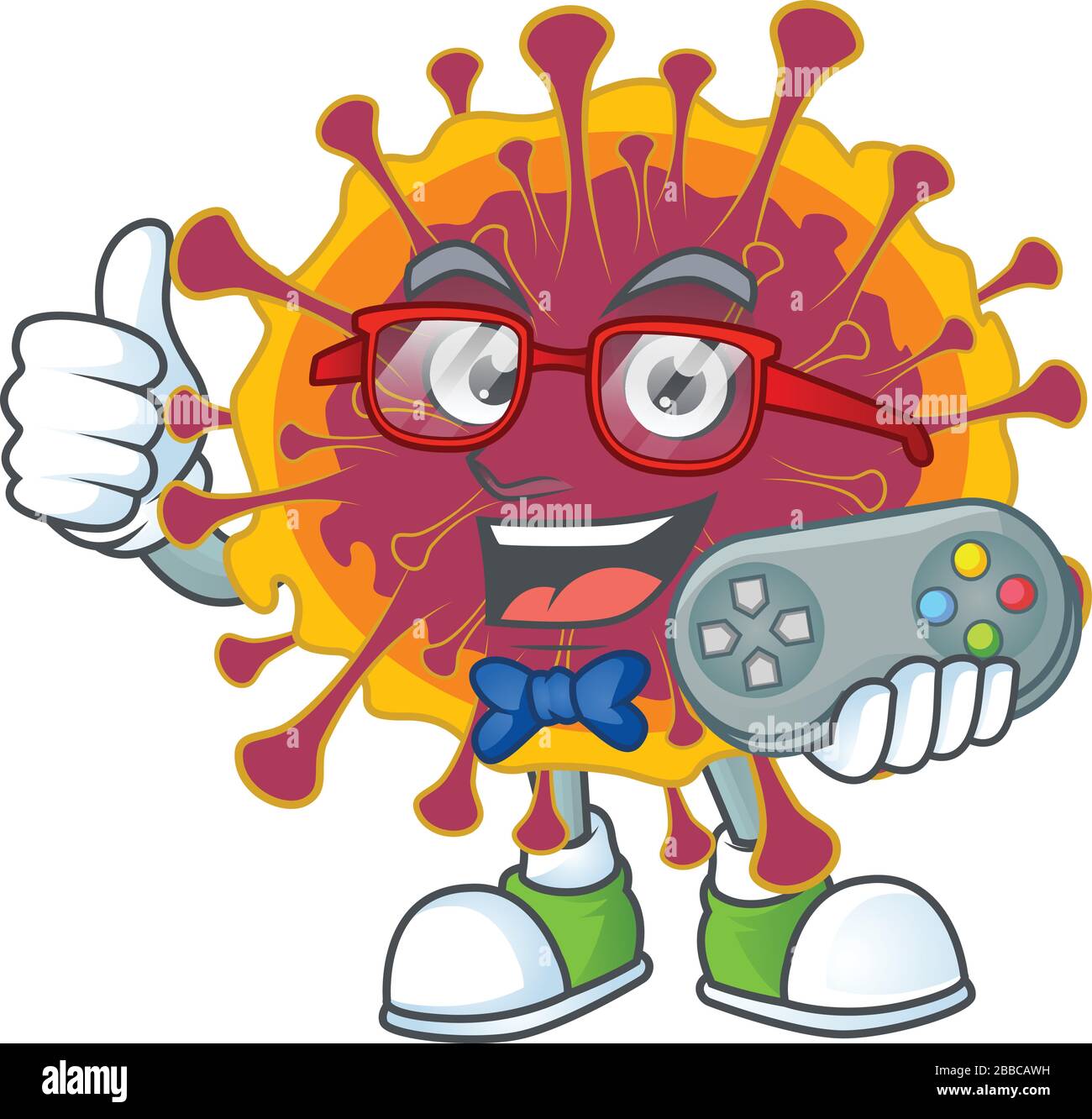 Talented spreading coronavirus gamer mascot design using controller ...