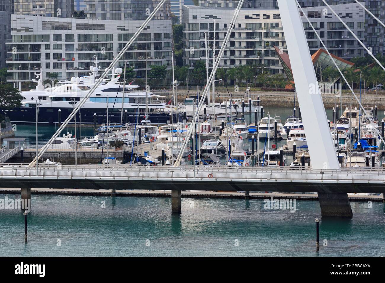 Bridge at Keppel Bay Marina,Singapore,Asia Stock Photo - Alamy
