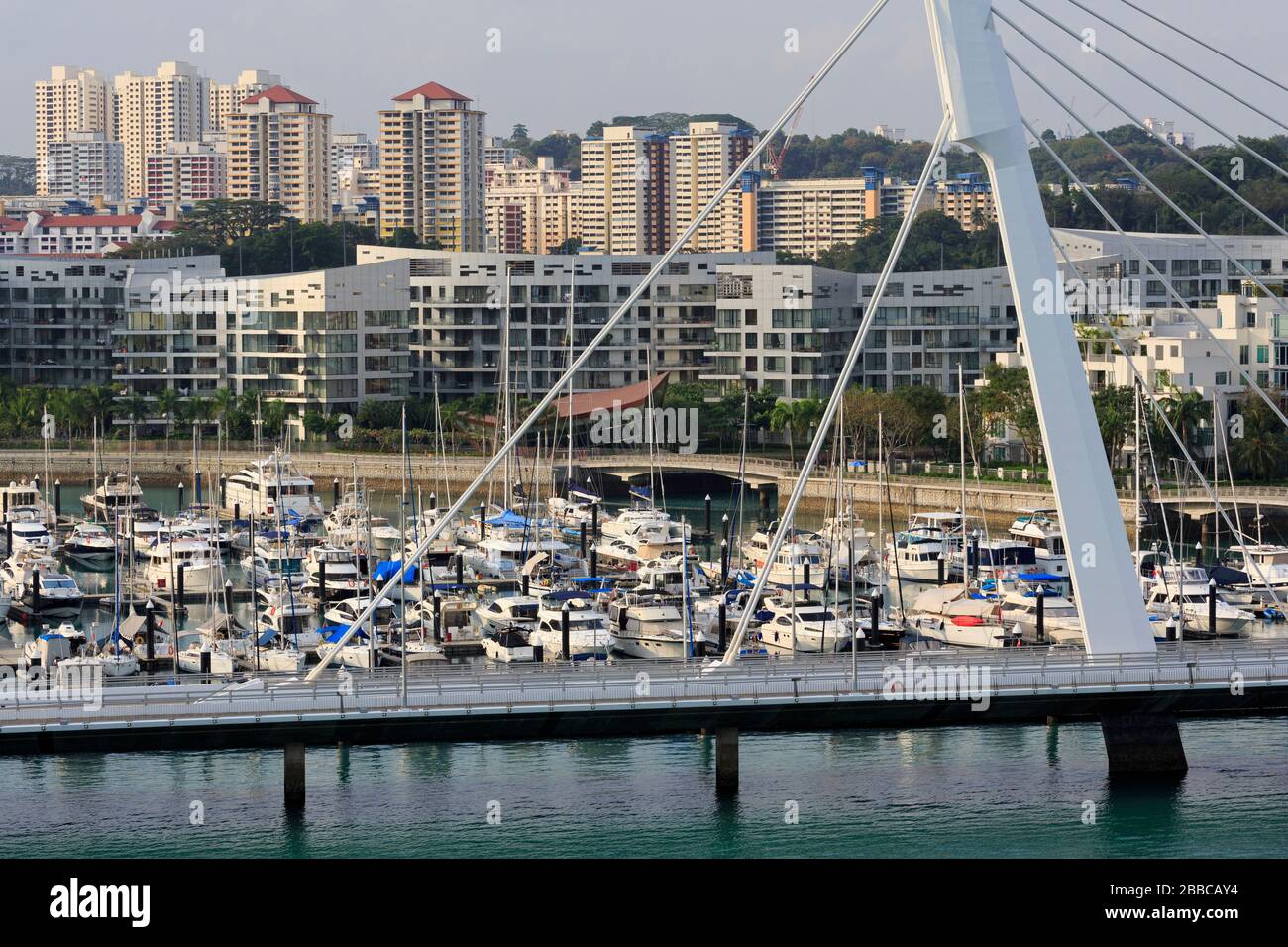 Bridge at Keppel Bay Marina,Singapore,Asia Stock Photo - Alamy