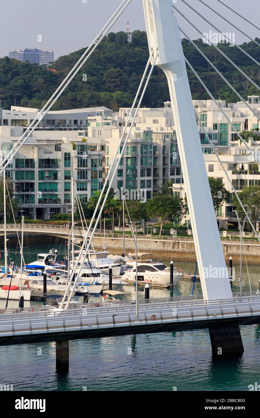 Bridge at Keppel Bay Marina,Singapore,Asia Stock Photo - Alamy