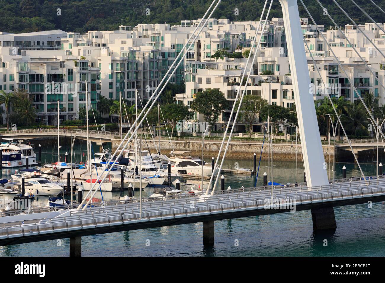 Bridge at Keppel Bay Marina,Singapore,Asia Stock Photo - Alamy