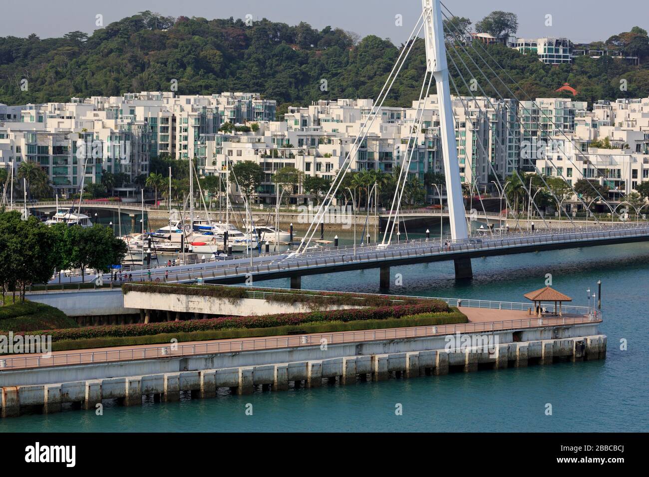Bridge at Keppel Bay Marina,Singapore,Asia Stock Photo - Alamy