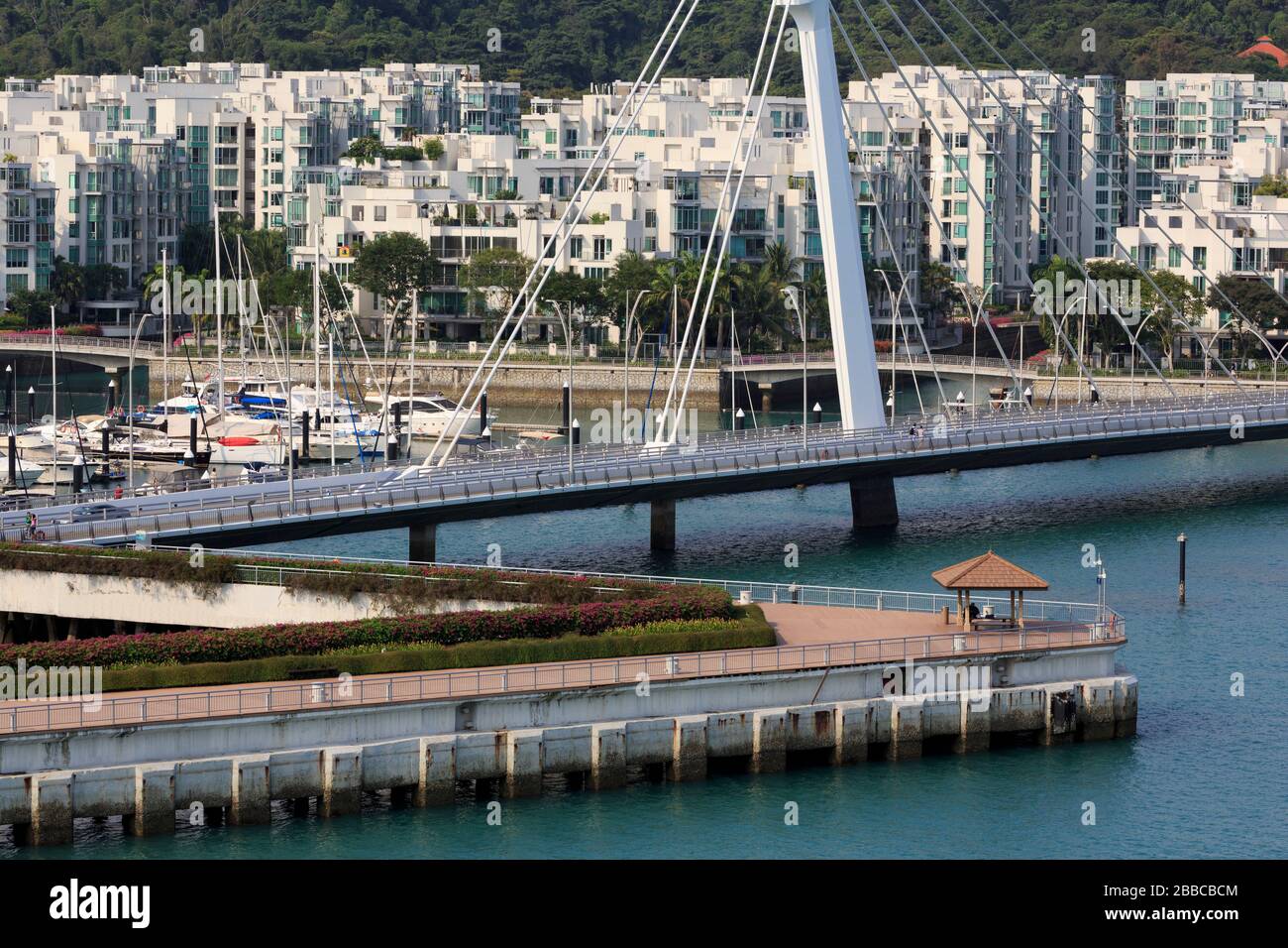 Bridge at Keppel Bay Marina,Singapore,Asia Stock Photo - Alamy