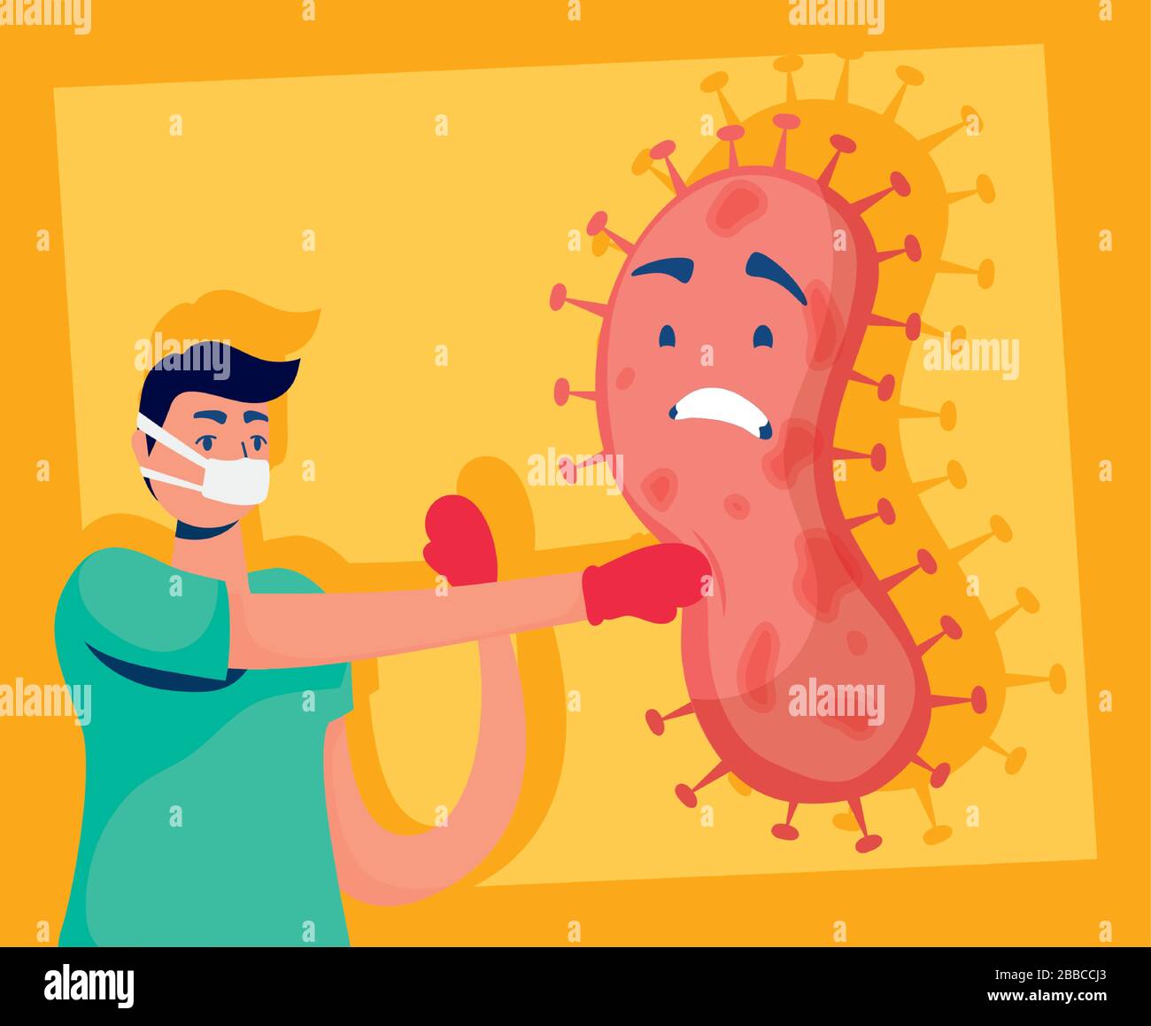 doctor fighting virus comic characters Stock Vector Image & Art - Alamy