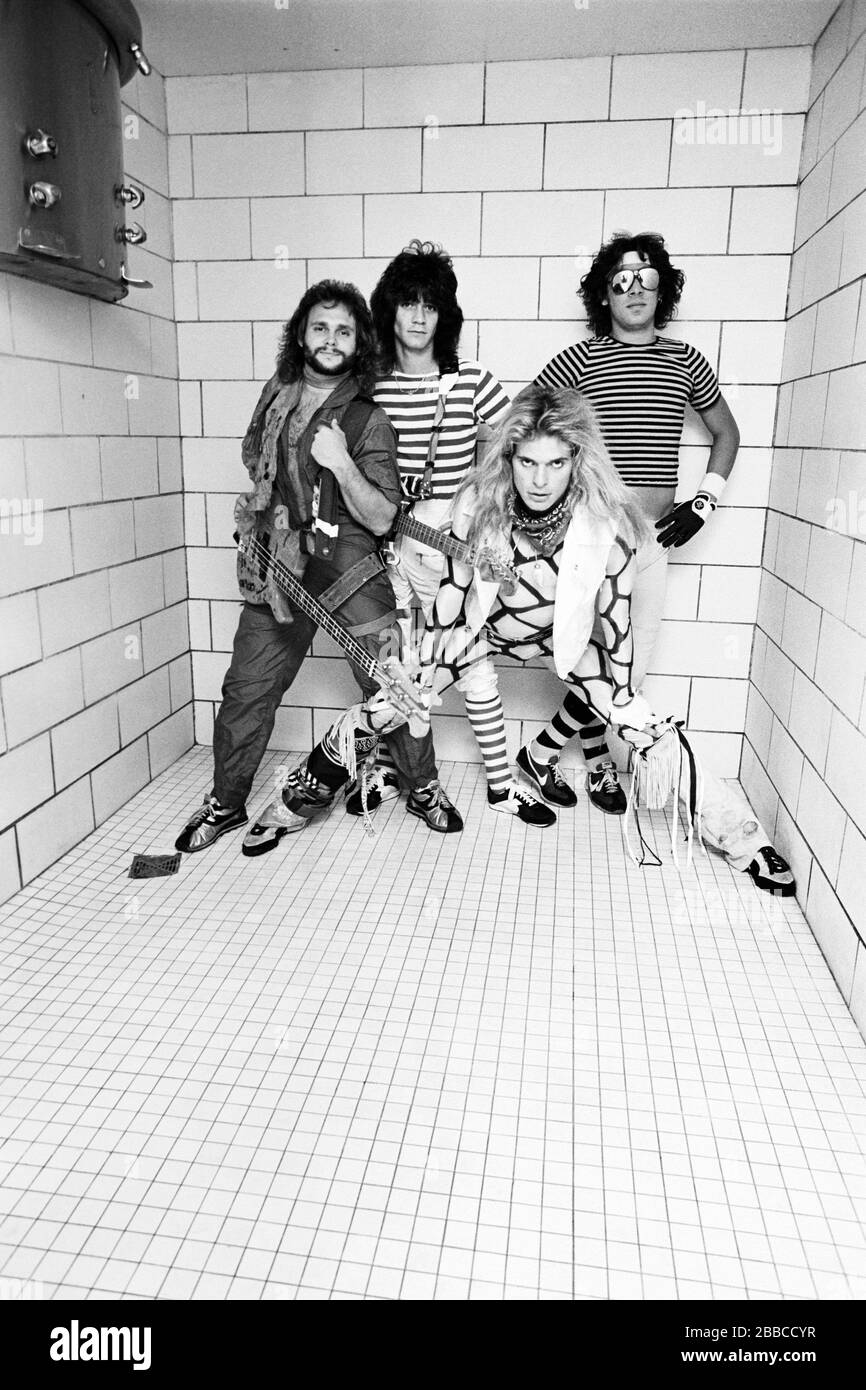 Van Halen photographed back stage before performing at the Spectrum in ...