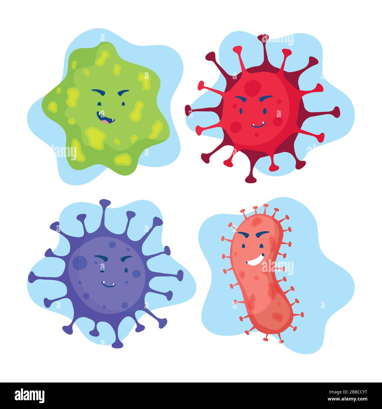 Virus faces medical characters Cut Out Stock Images & Pictures - Alamy