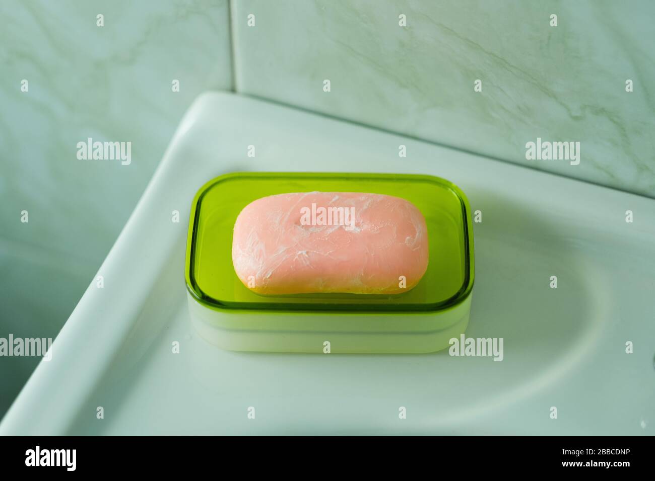 Cleaning hands with soap and water Stock Photo - Alamy