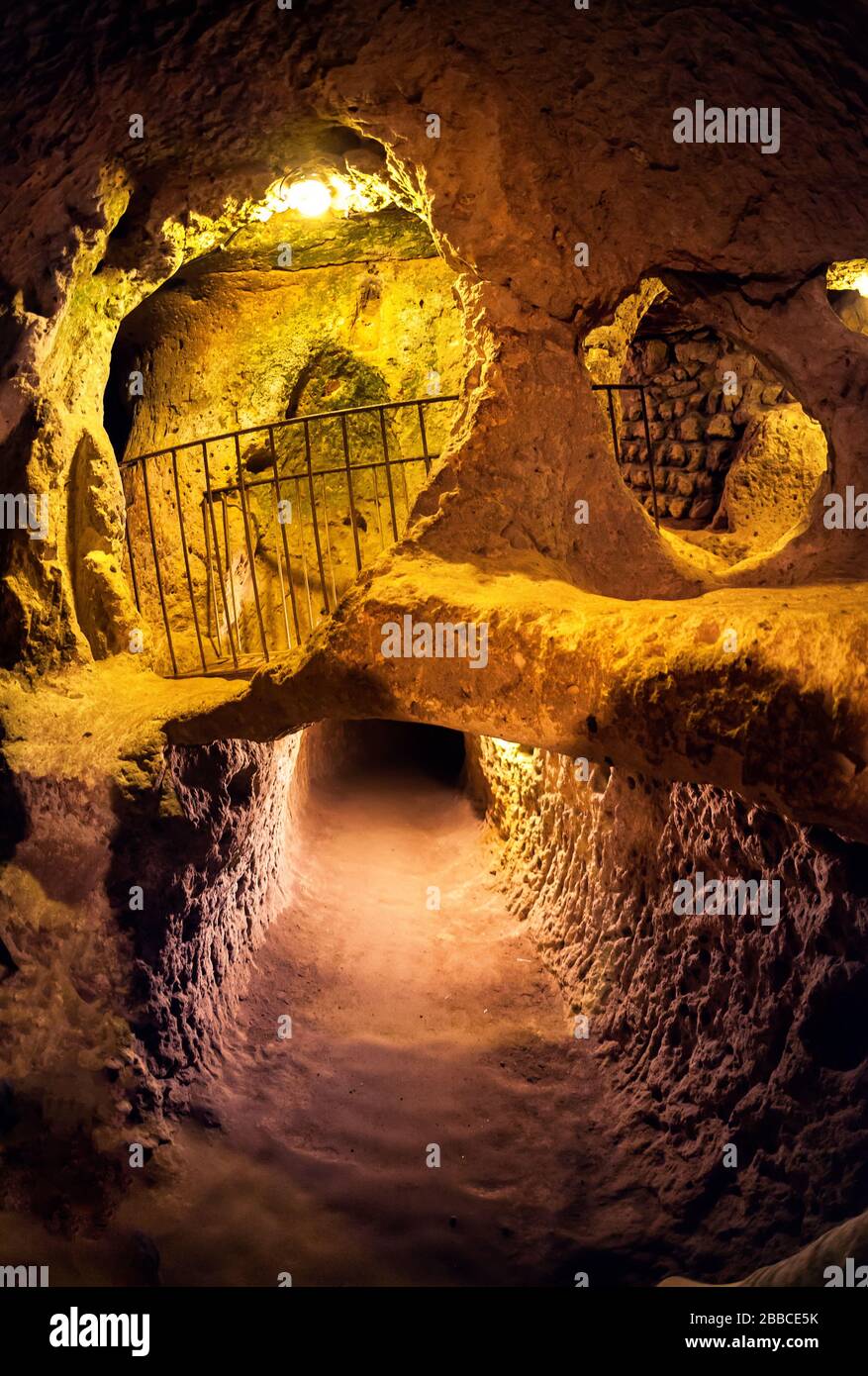Derinkuyu cave city in Cappadocia Turkey Stock Photo - Alamy