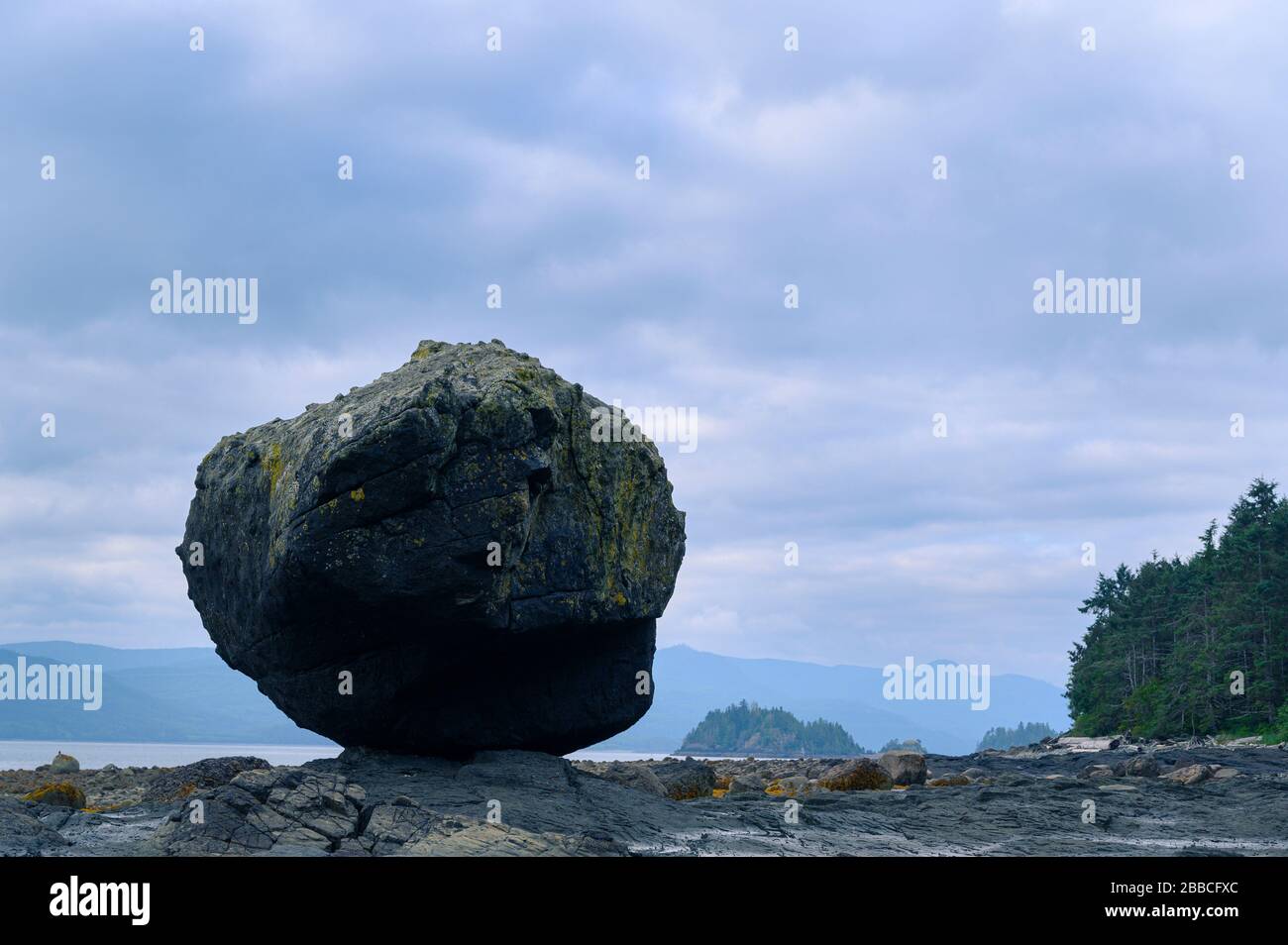 Balance Rock, Skidegate, Haida Gwaii, Formerly known as Queen Charlotte ...