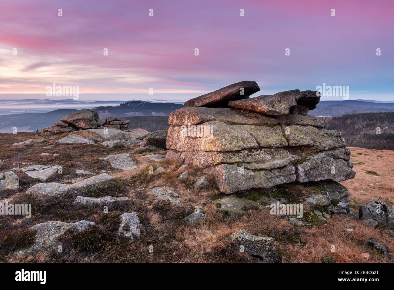 Rock formation witch altar and devils pulpit hi-res stock photography ...