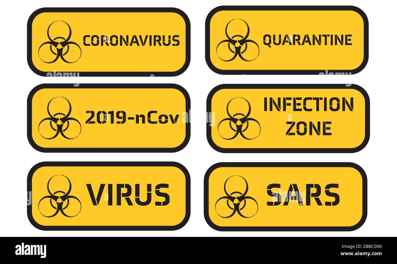 Quarantine warning signs Cut Out Stock Images & Pictures - Alamy