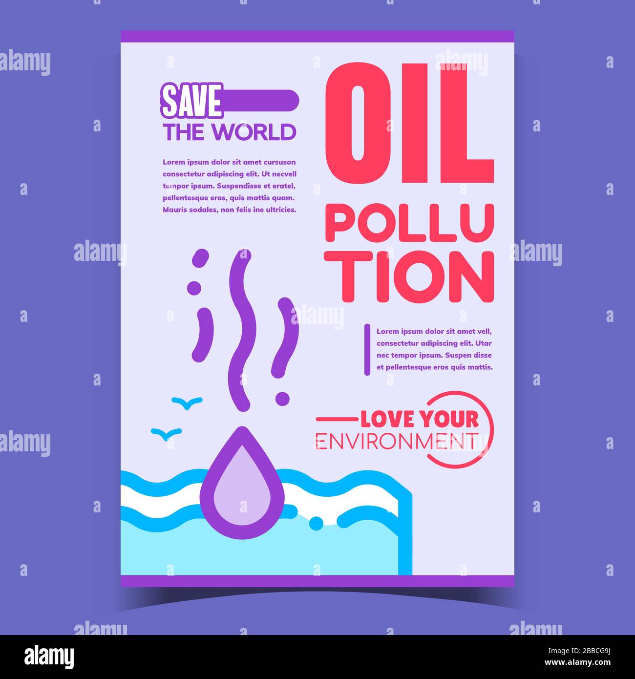 Creative ocean pollution concept Stock Vector Images - Alamy