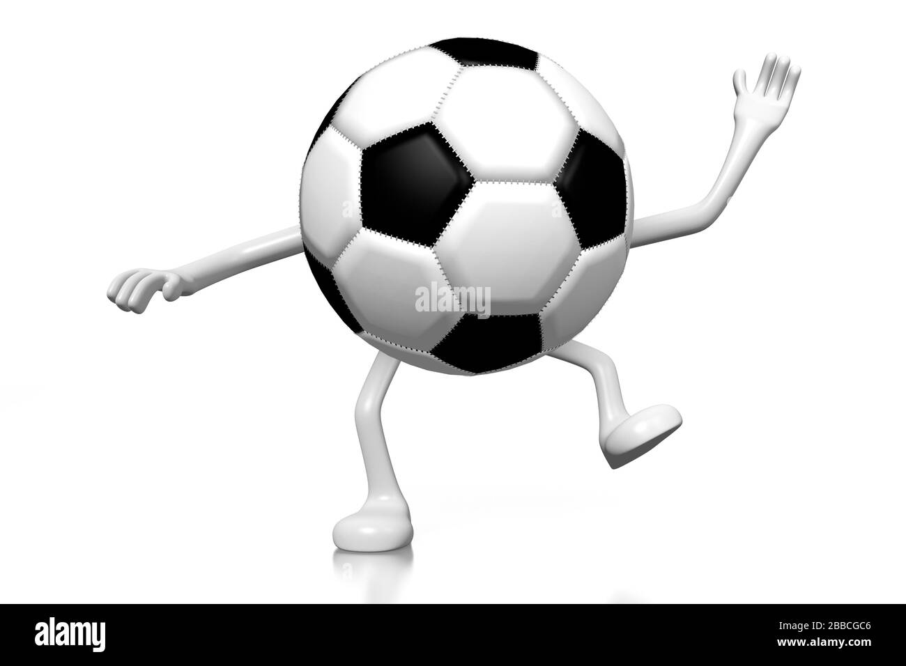 Cartoon character soccer ball Black and White Stock Photos & Images - Alamy