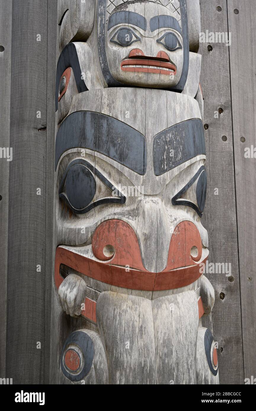Sgang Gwaay details, by Tim Boyko at Haida Heritage Centre at Kay ...