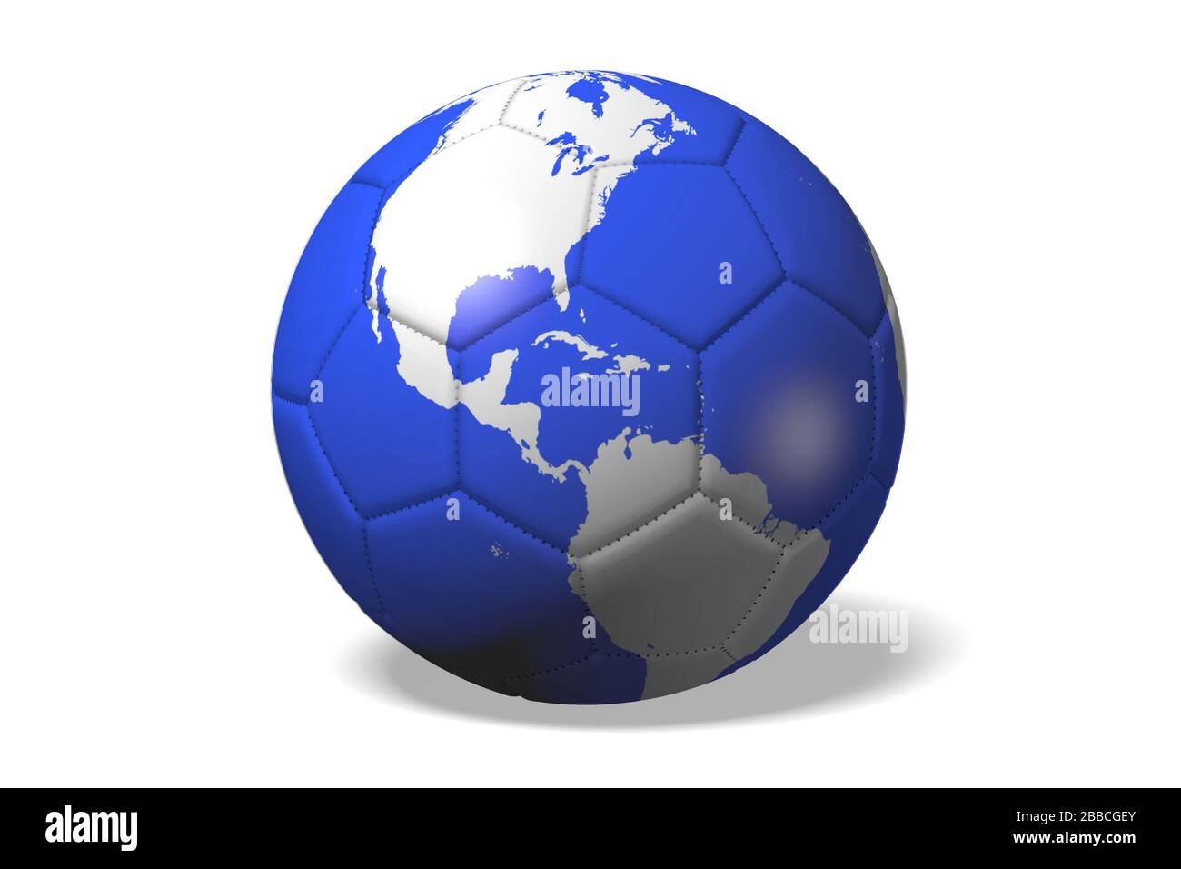3D soccer ball - Earth/ world map Stock Photo - Alamy