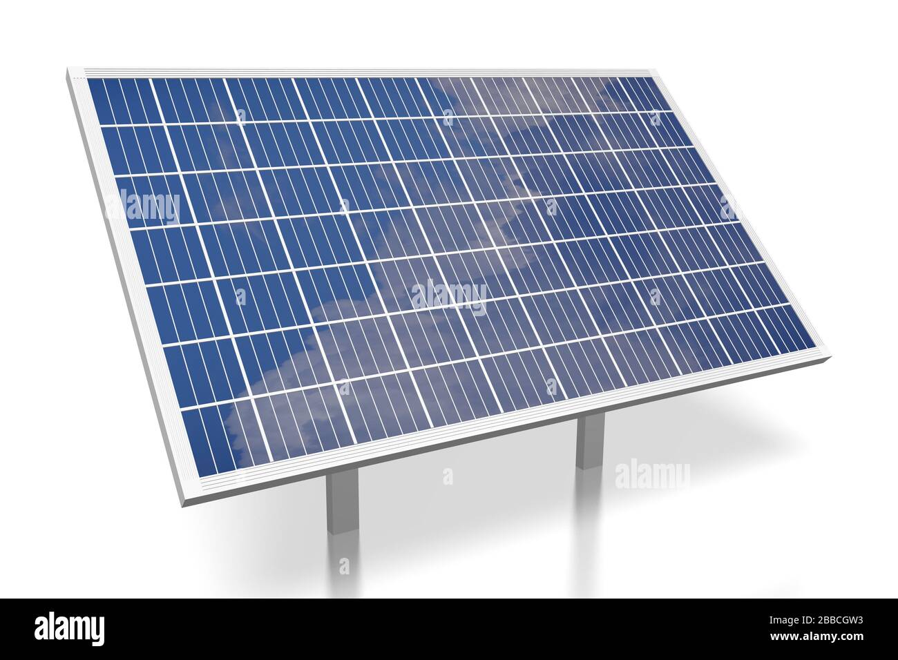 Solar panels concept - 3D illustration Stock Photo - Alamy