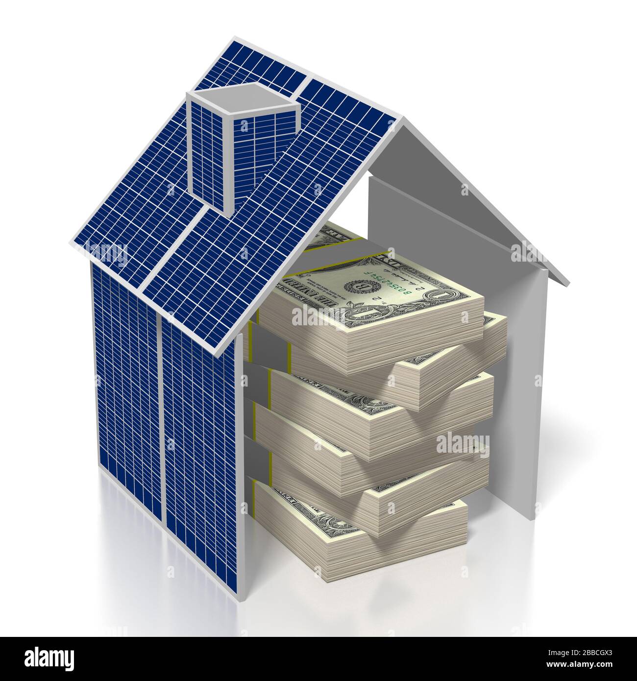 Money, solar panels concept Stock Photo - Alamy
