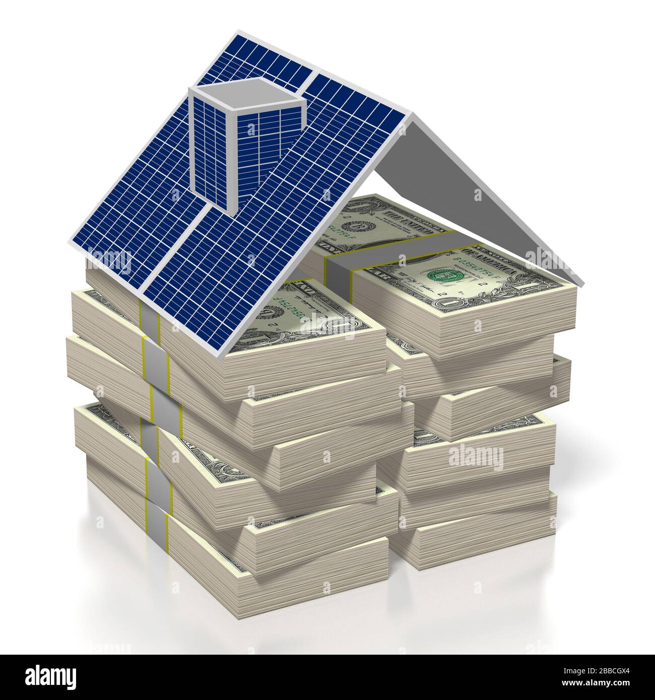 Money, solar panels concept Stock Photo - Alamy