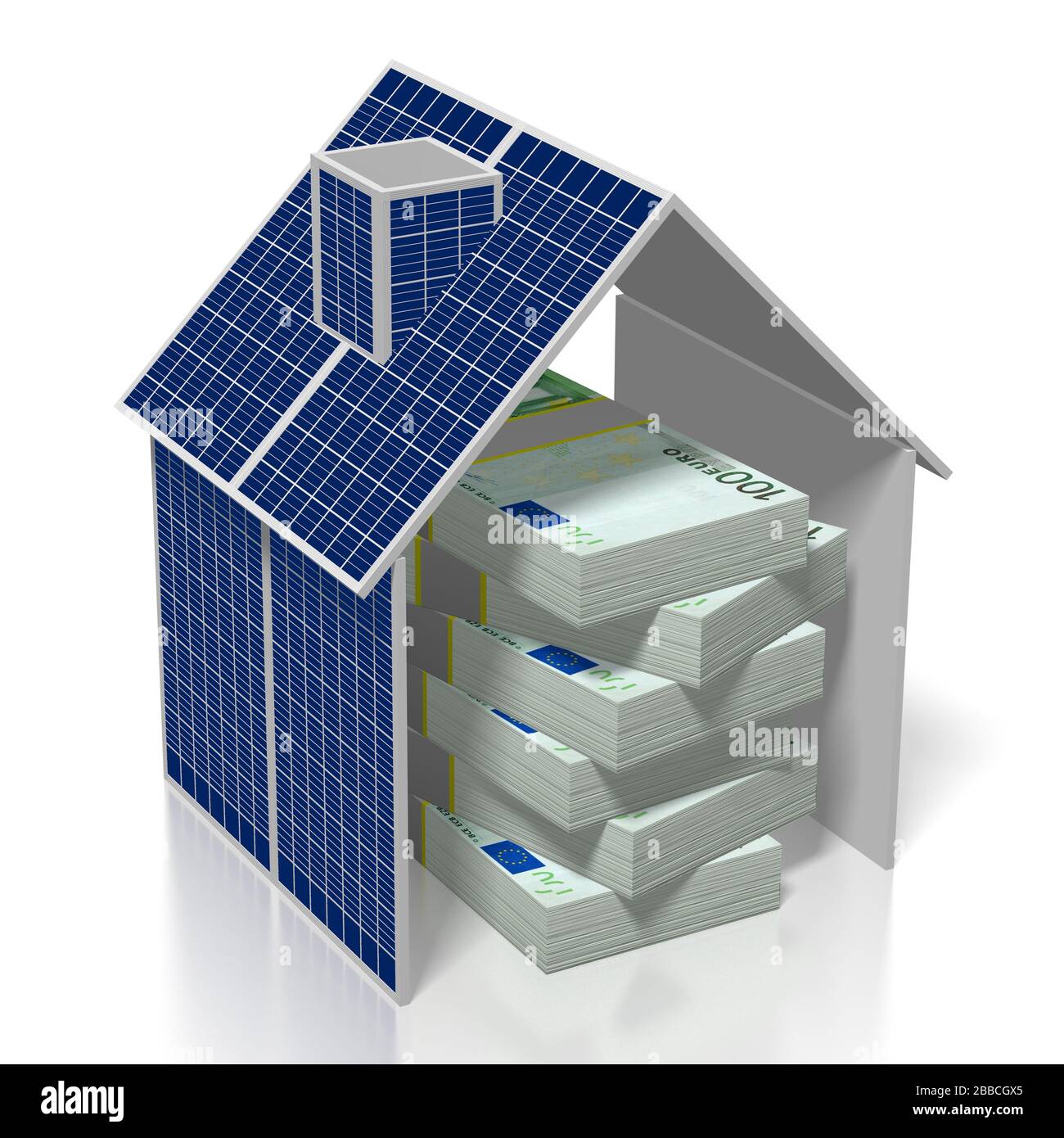 Money, solar panels concept Stock Photo - Alamy