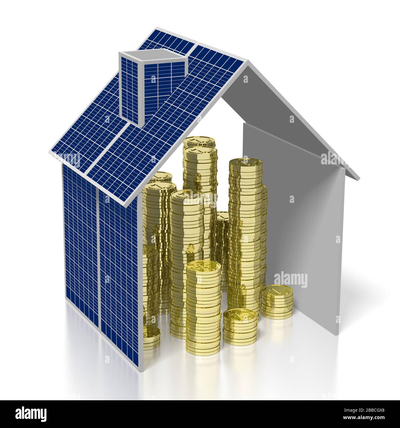 Money, solar panels concept Stock Photo - Alamy