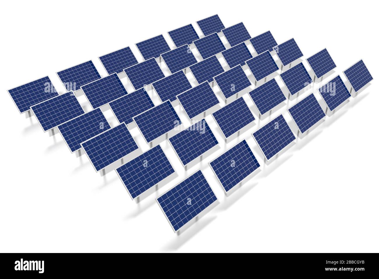 Solar panels concept - 3D illustration Stock Photo - Alamy