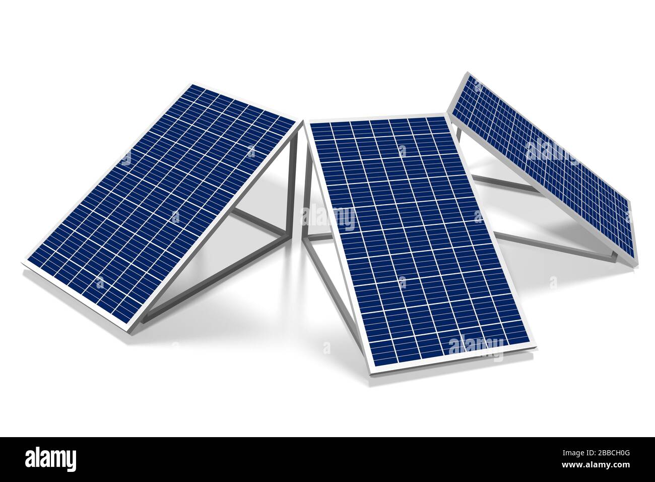 Solar panels concept - 3D illustration Stock Photo - Alamy
