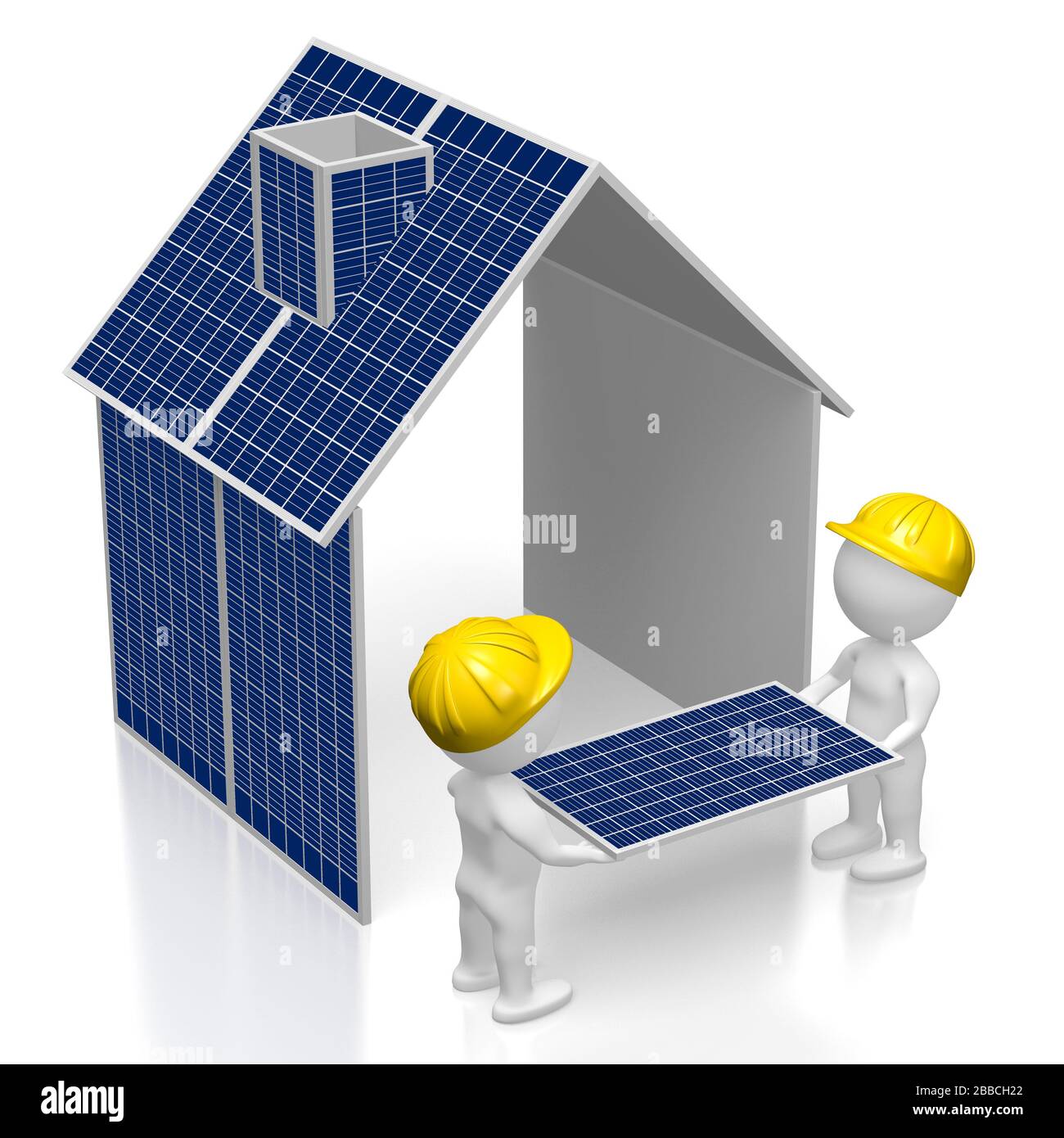 Solar panels assembly - 3D illustration Stock Photo - Alamy