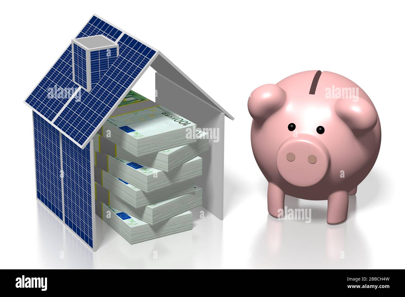 Money, solar panels concept Stock Photo - Alamy