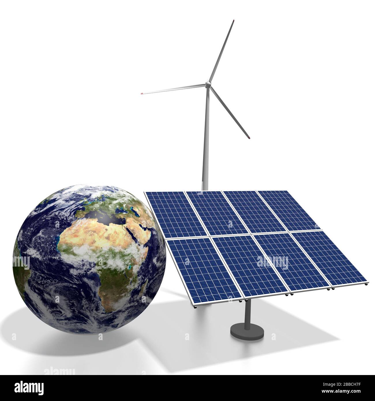 Earth, solar panels concept Stock Photo - Alamy
