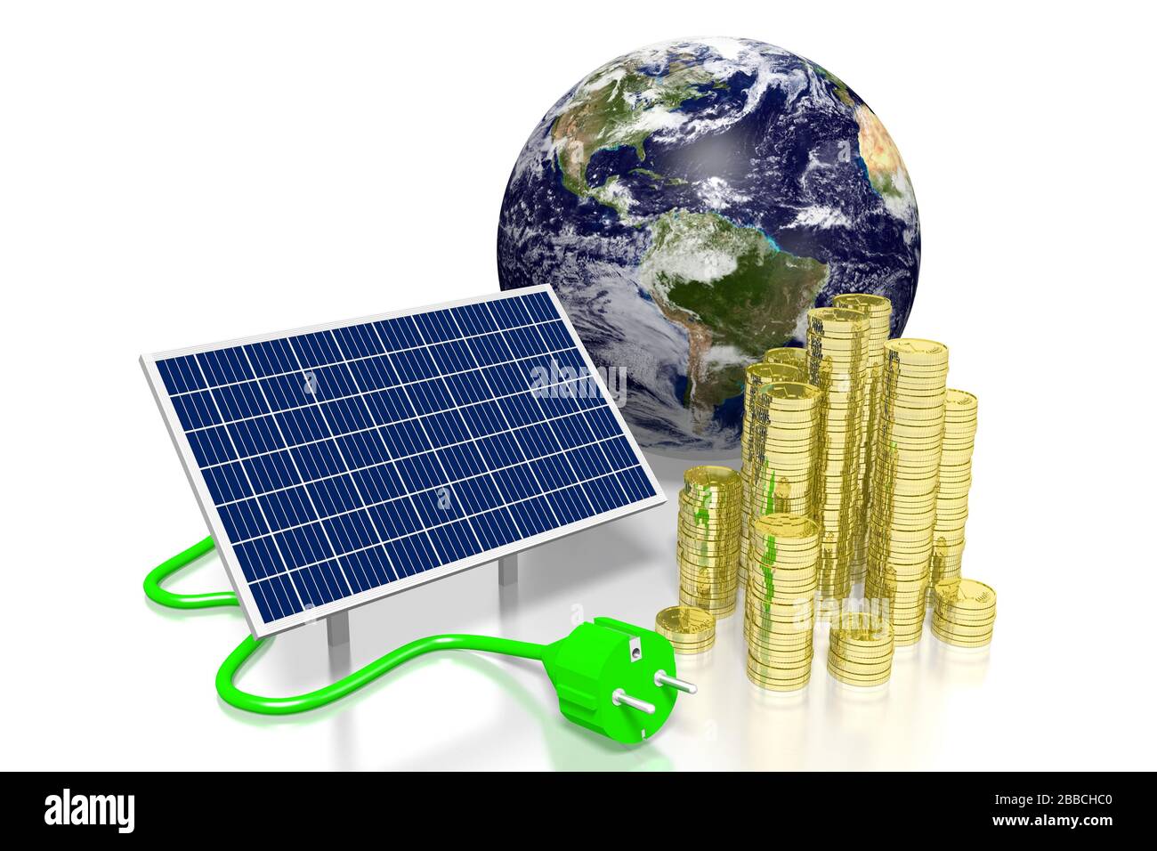Earth, solar panels concept Stock Photo - Alamy