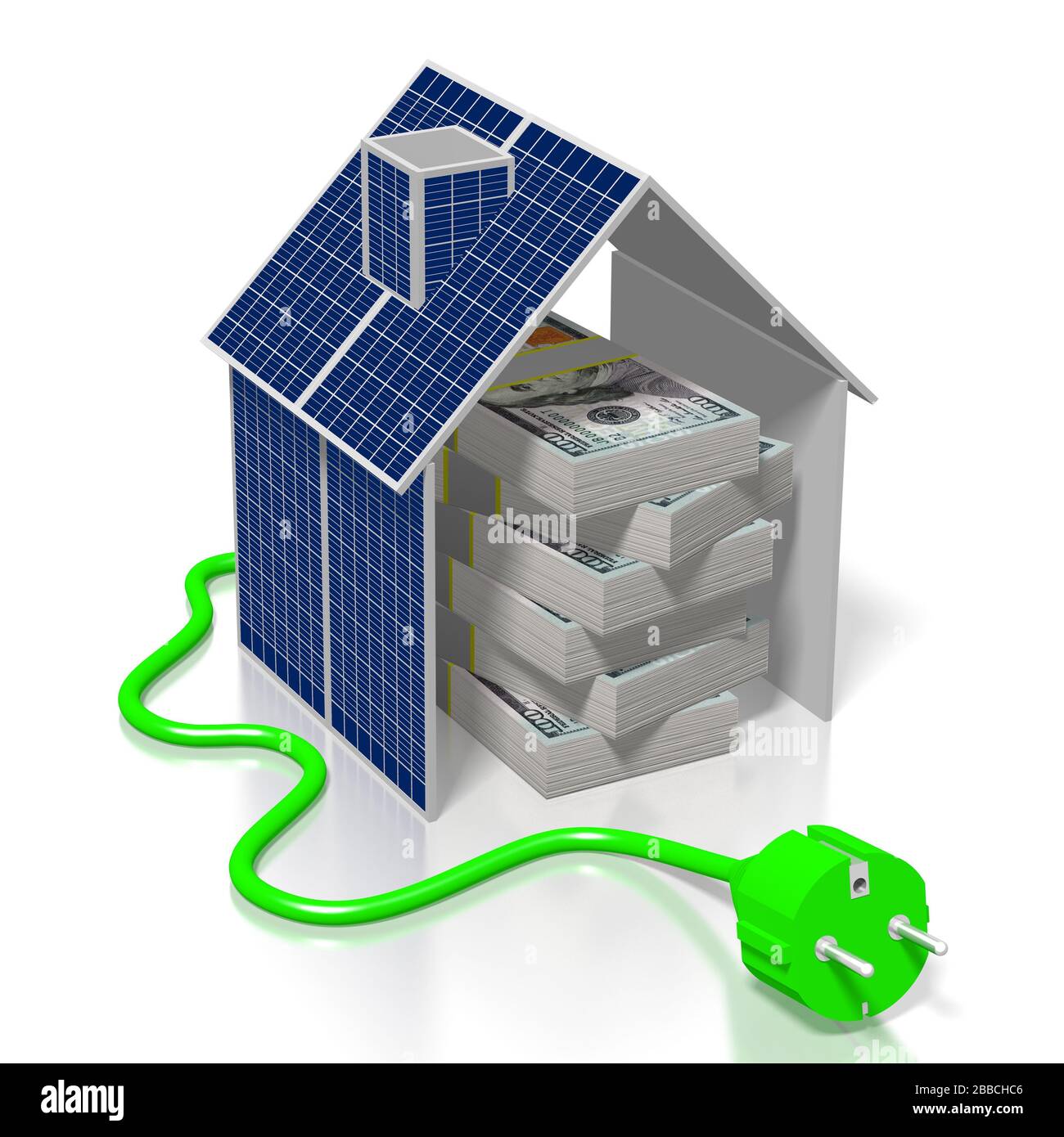 Money, solar panels concept Stock Photo - Alamy