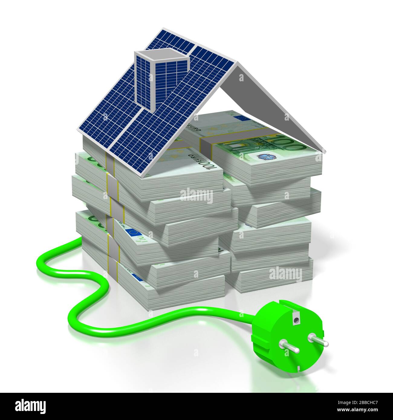 Money, solar panels concept Stock Photo - Alamy
