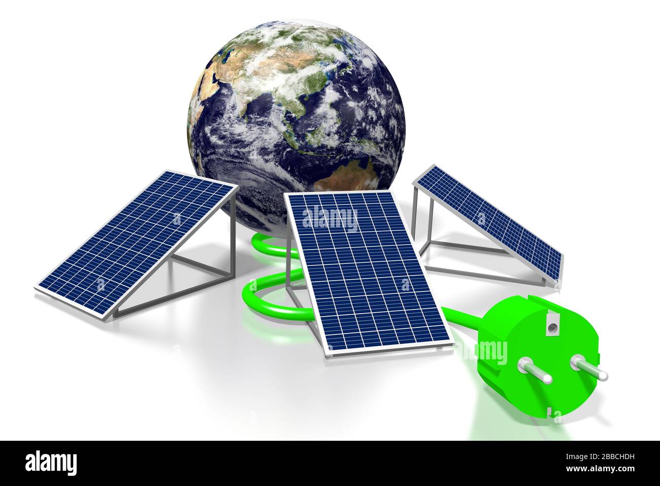 Earth, solar panels concept Stock Photo - Alamy