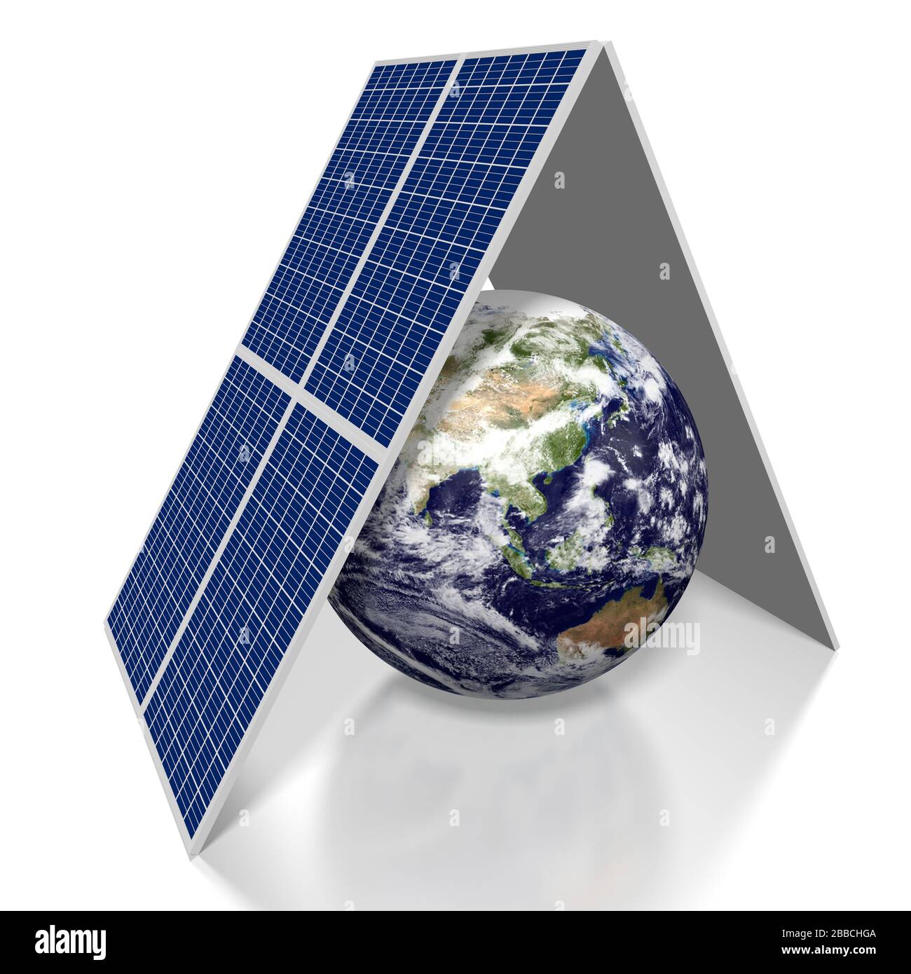 Earth, solar panels concept Stock Photo - Alamy