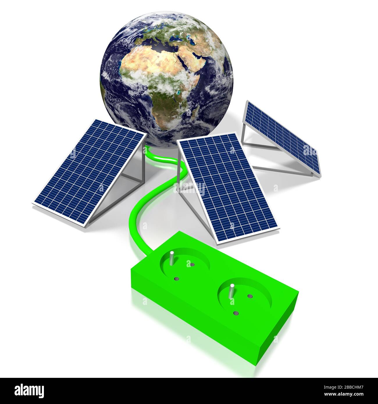 Earth, solar panels concept Stock Photo - Alamy