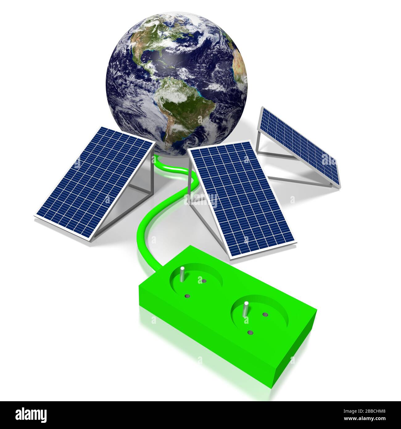 Earth, solar panels concept Stock Photo - Alamy