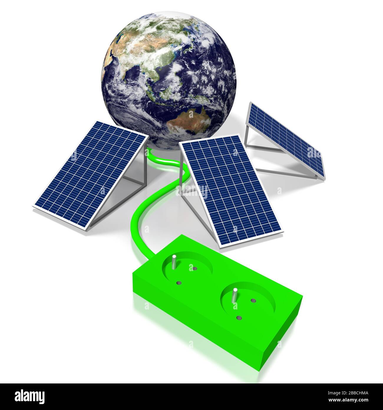 Earth, solar panels concept Stock Photo - Alamy