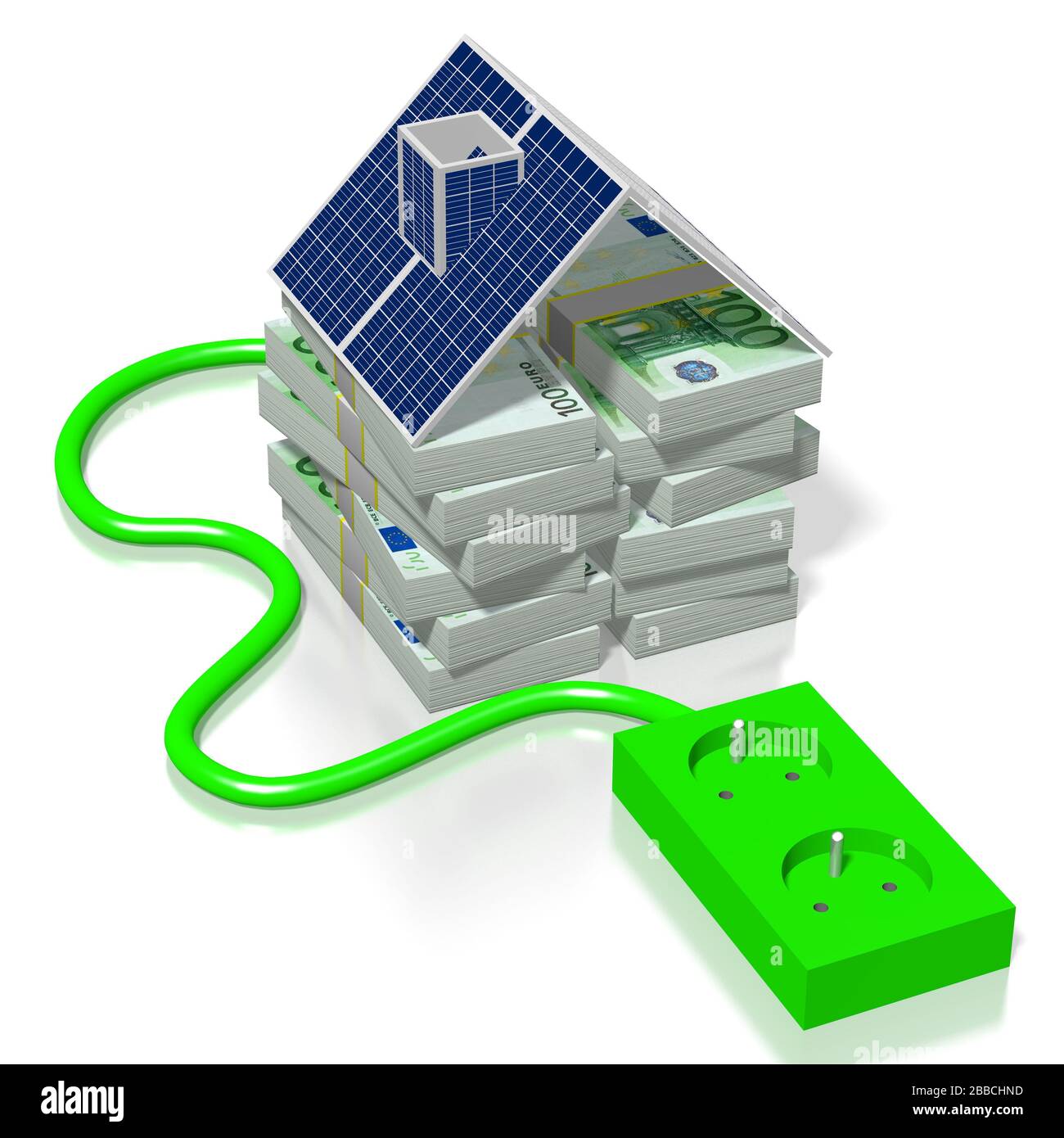 Money, solar panels concept Stock Photo - Alamy