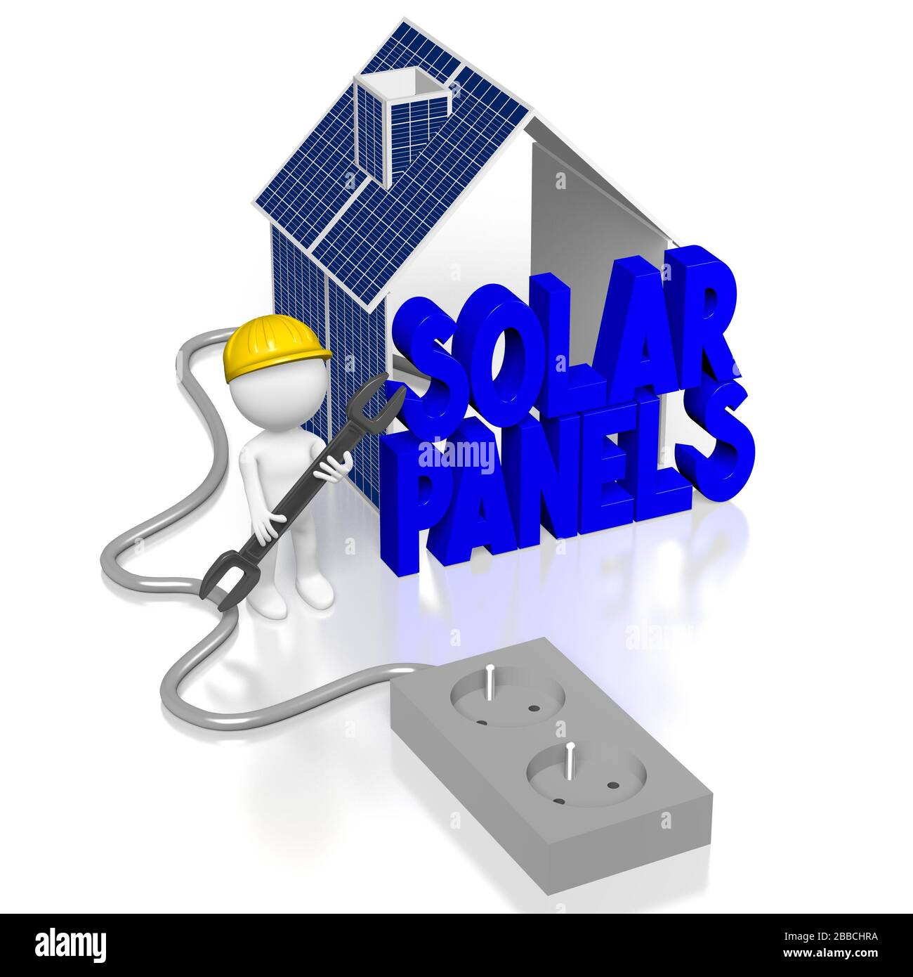 Solar panels assembly concept Stock Photo - Alamy