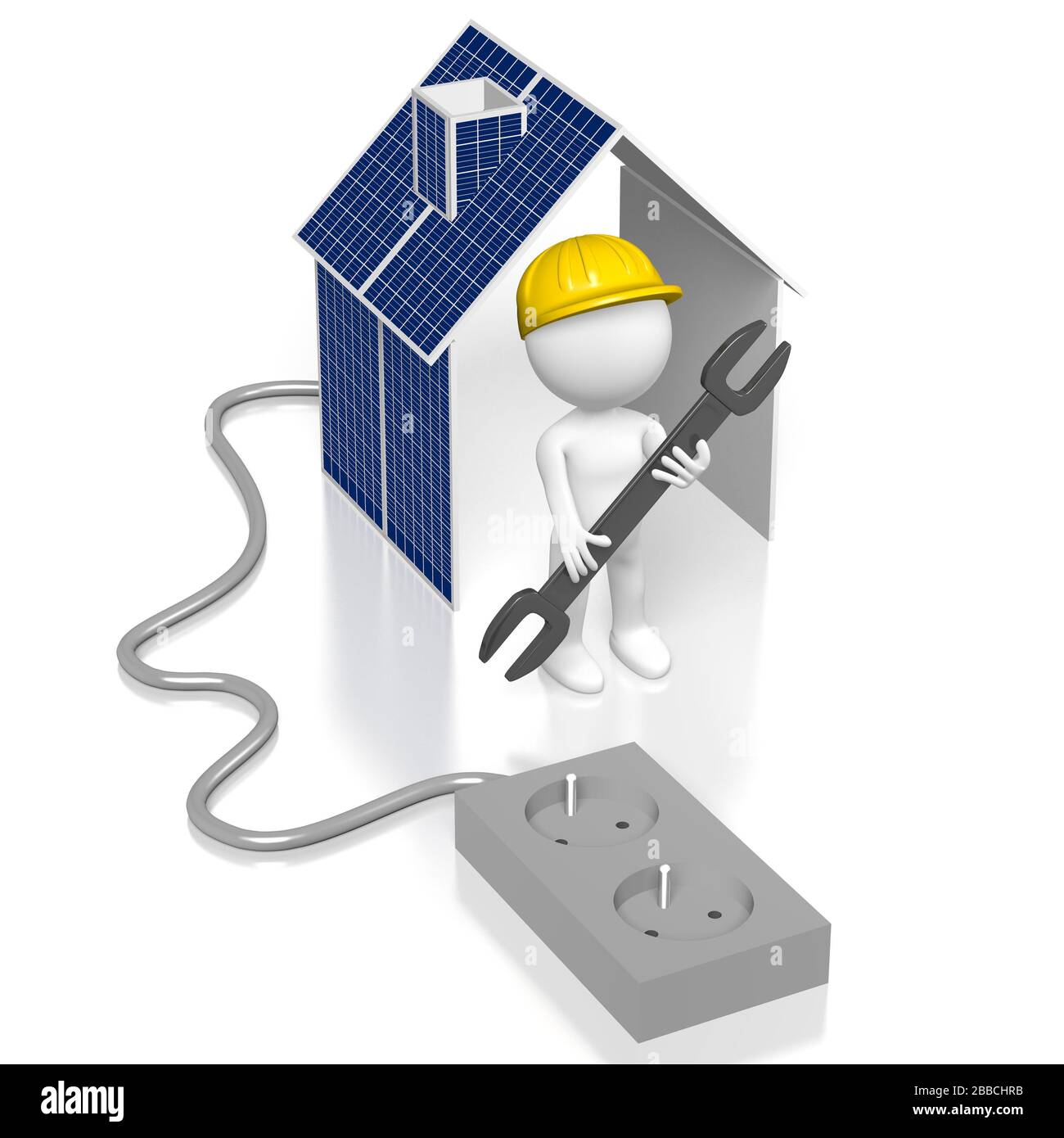 Solar panels assembly concept Stock Photo - Alamy