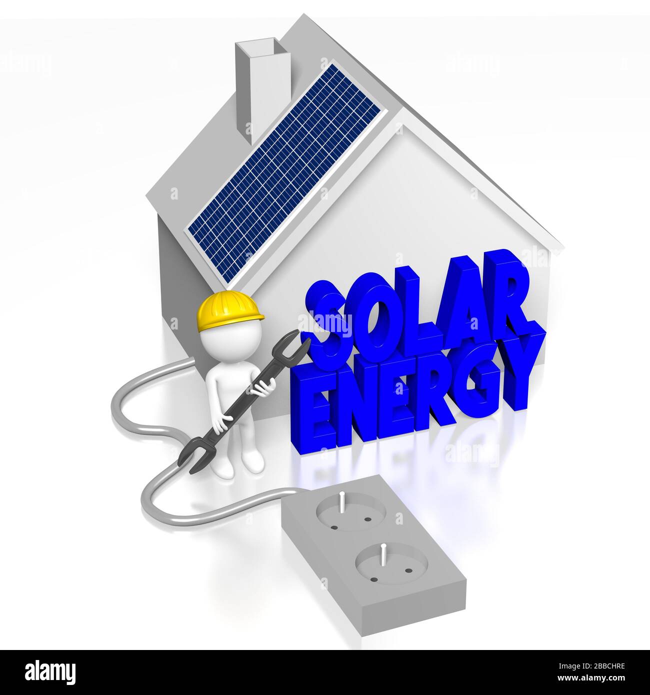 Solar panels assembly concept Stock Photo - Alamy