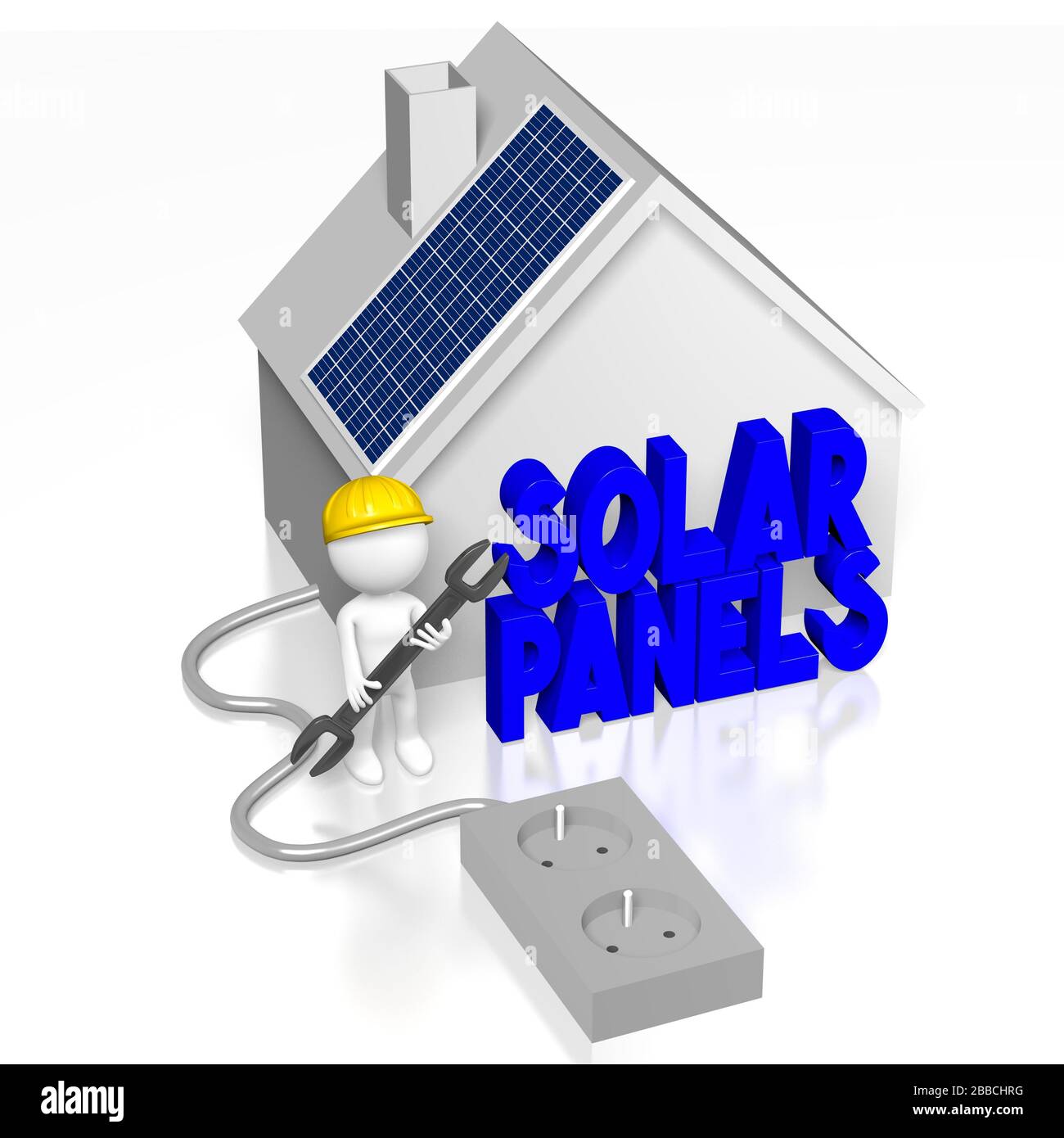 Solar panels assembly concept Stock Photo - Alamy