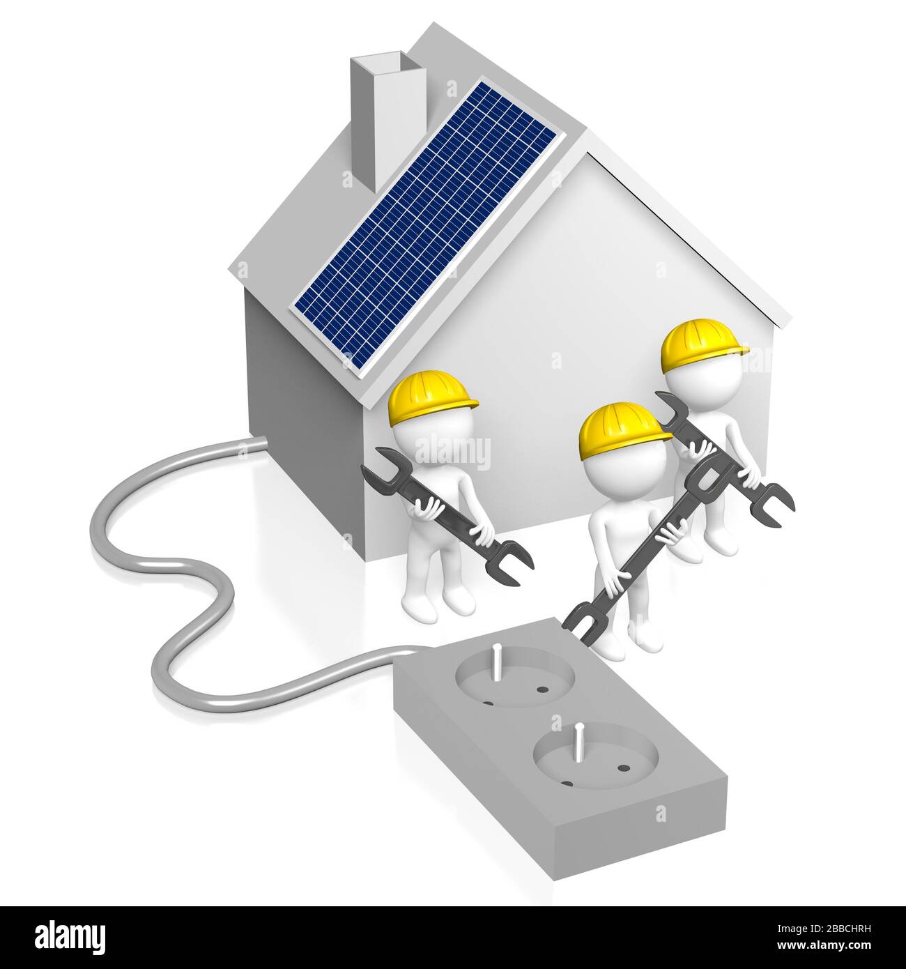 Solar panels assembly concept Stock Photo - Alamy