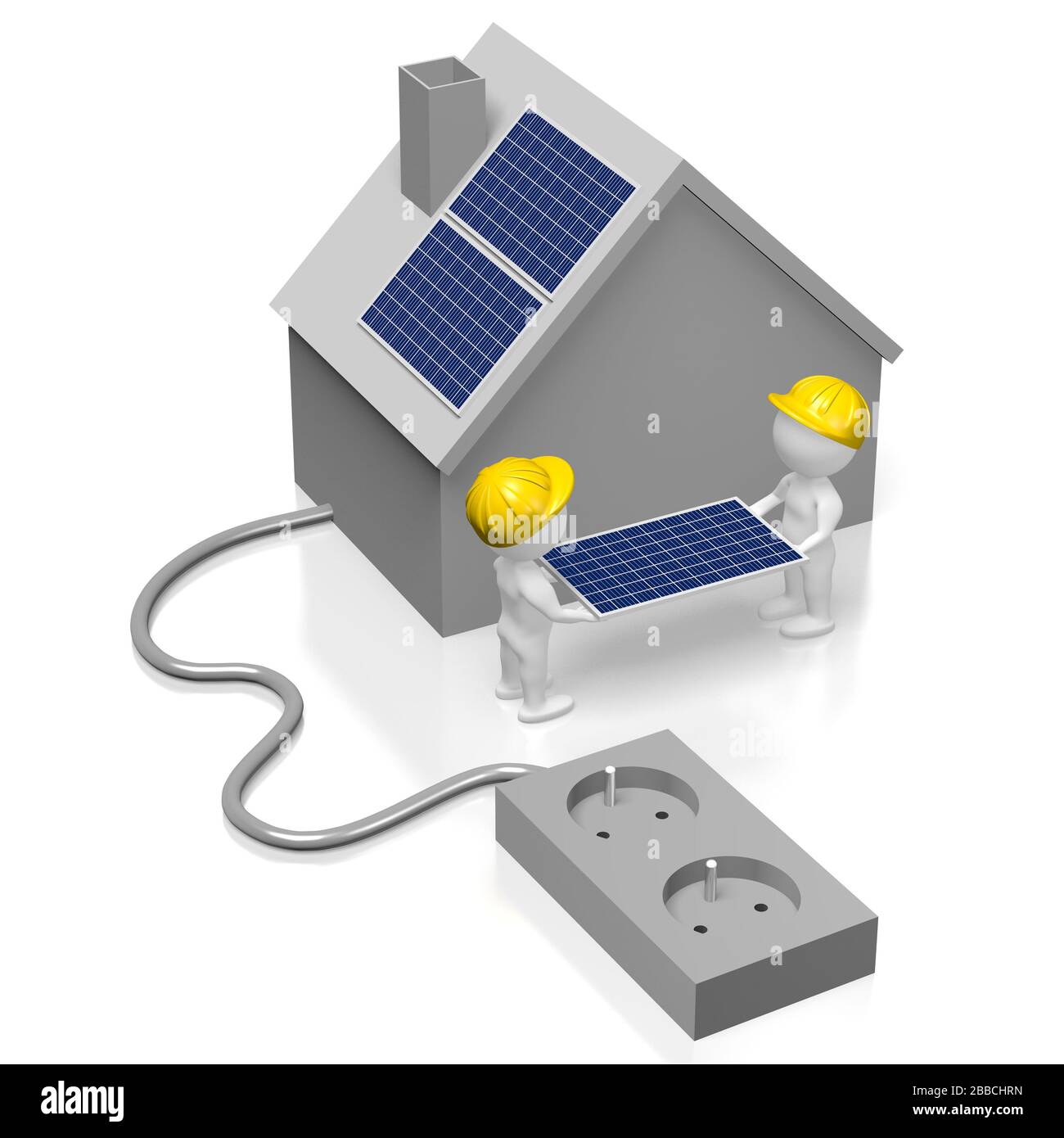 Solar panels assembly concept Stock Photo - Alamy