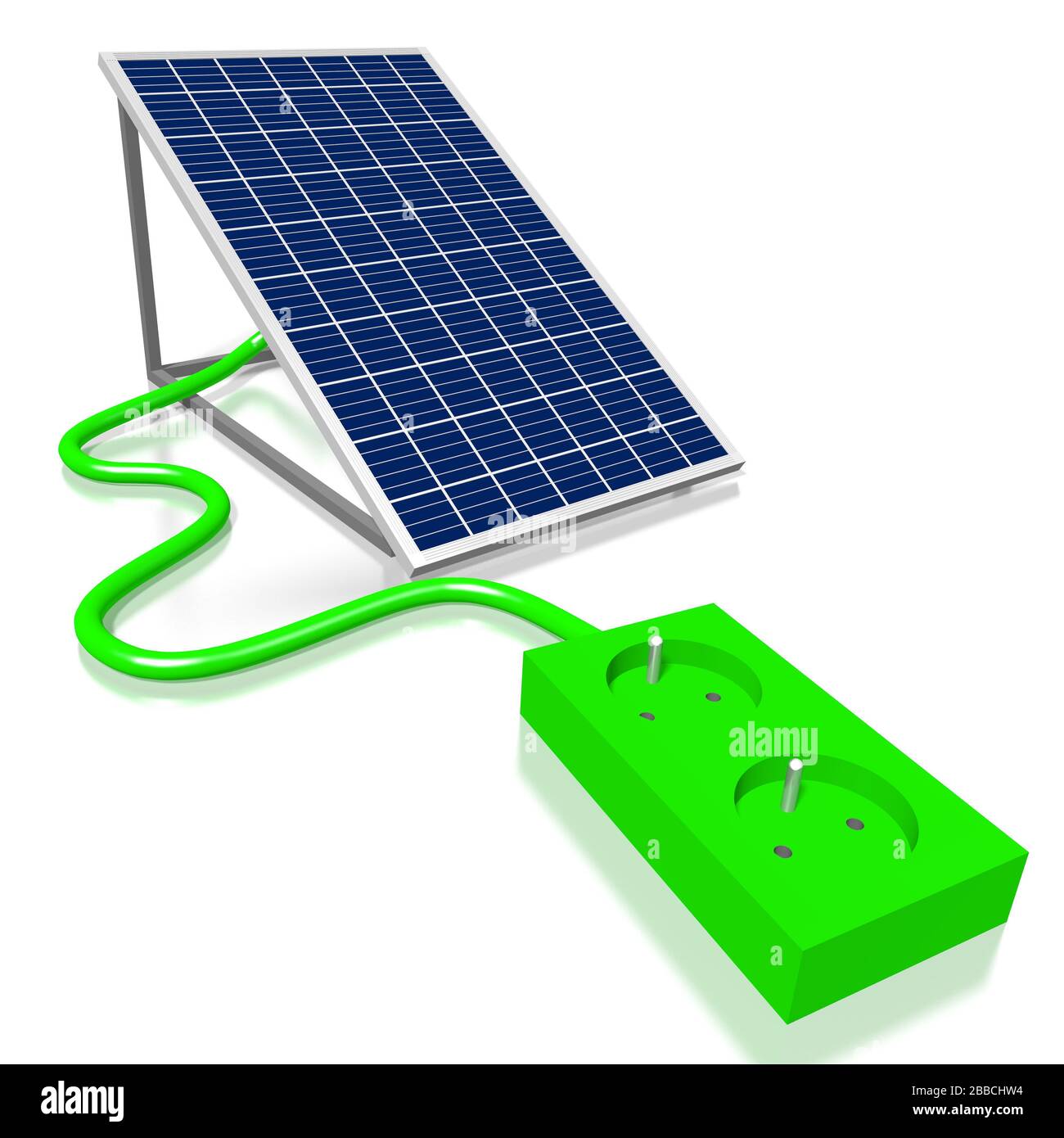 Solar panels concept - 3D illustration Stock Photo - Alamy