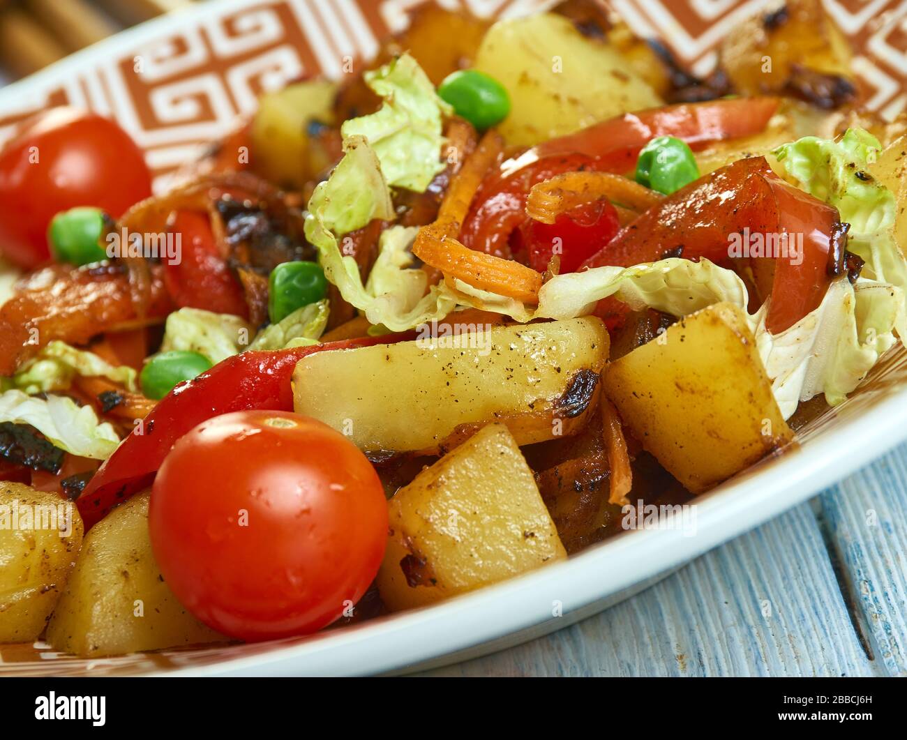 Ethiopian Vegetable Tibs, Ethiopian dish consisting of spicy Stock ...