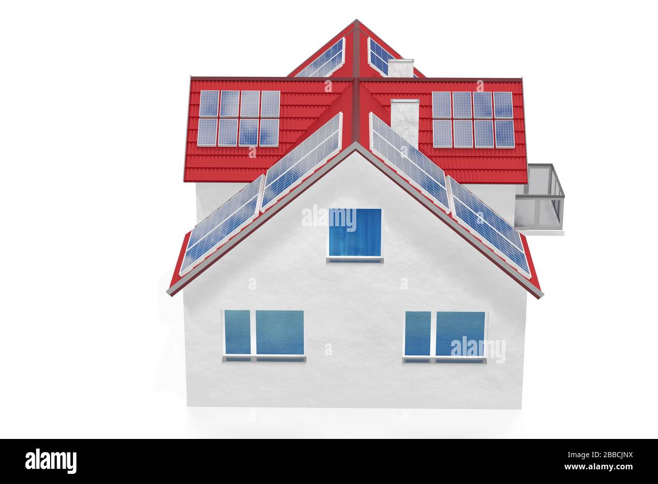 Solar collector on roof Cut Out Stock Images & Pictures - Alamy